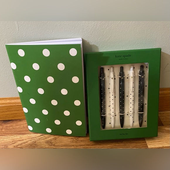 kate spade | Office | Sale Kate Spade Green And White Polka Dot ...
